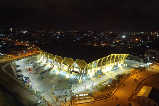 The Libreville Stadium in Gabon, a pearl shining in the night built by ...